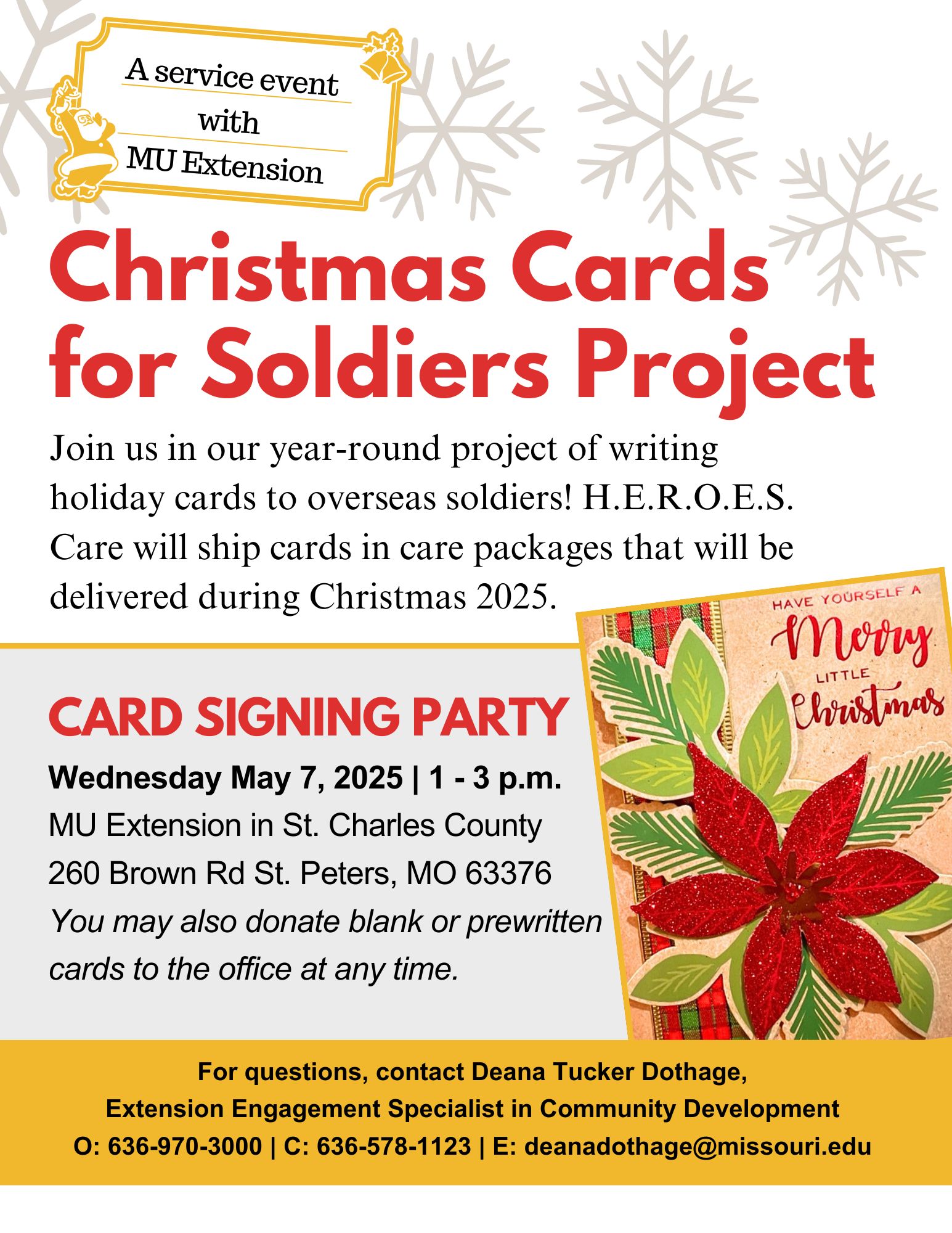 Card Signing Party for Christmas Cards for Soldiers Project - Community ...